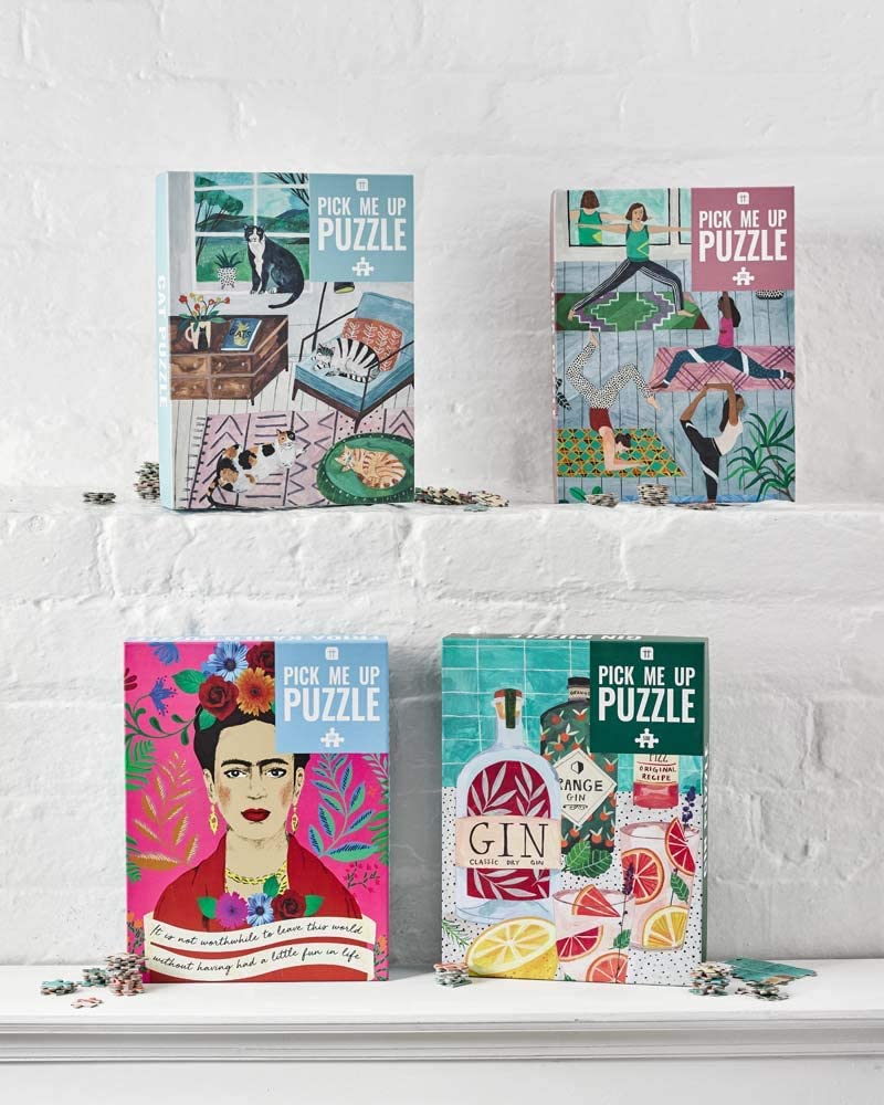 500-piece Yoga Jigsaw Puzzle & Poster – Illustrated – Rainy Day, Fun At ...