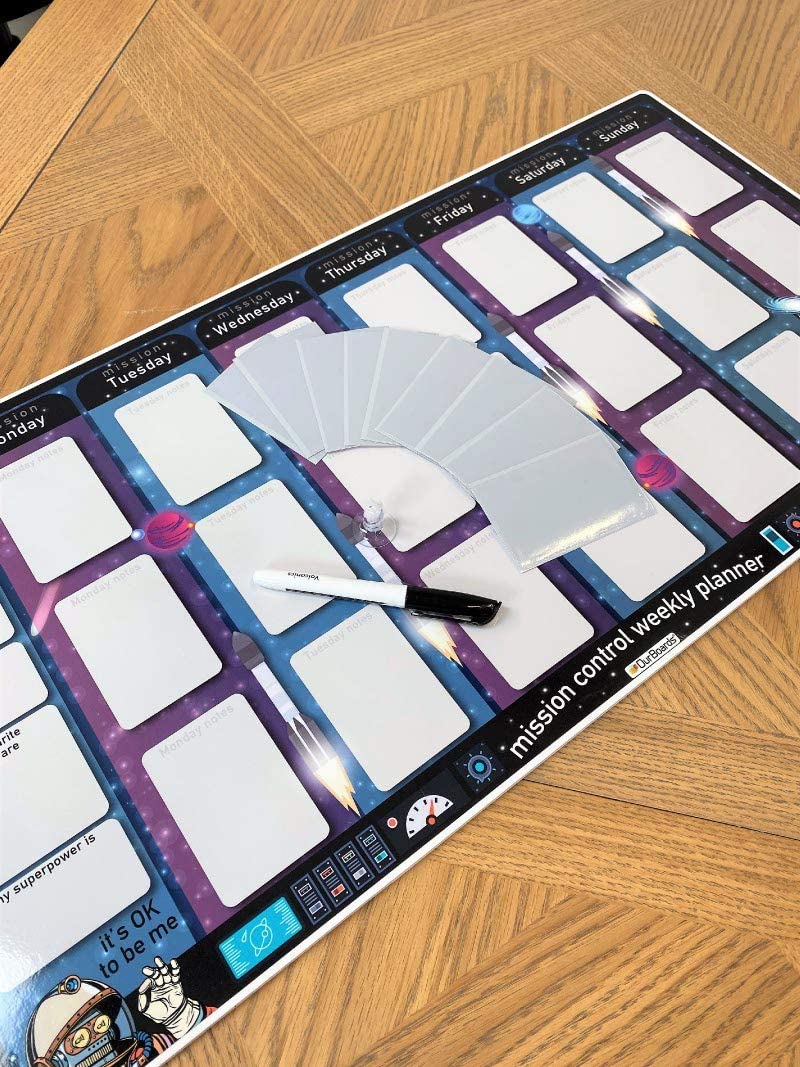 OurBoards Space design weekly visual timetable for autism and learning ...