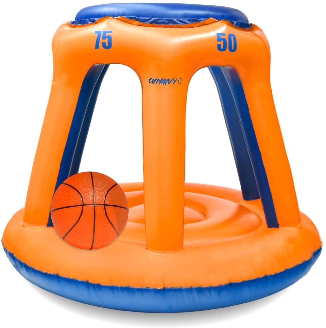 Chnaivy Swimming Pool Games Inflatable Pool Basketball Hoop with Balls ...
