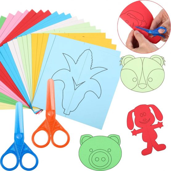 300 Pages Scissor Skills Activity Cutting Paper Scissor Practice Paper ...