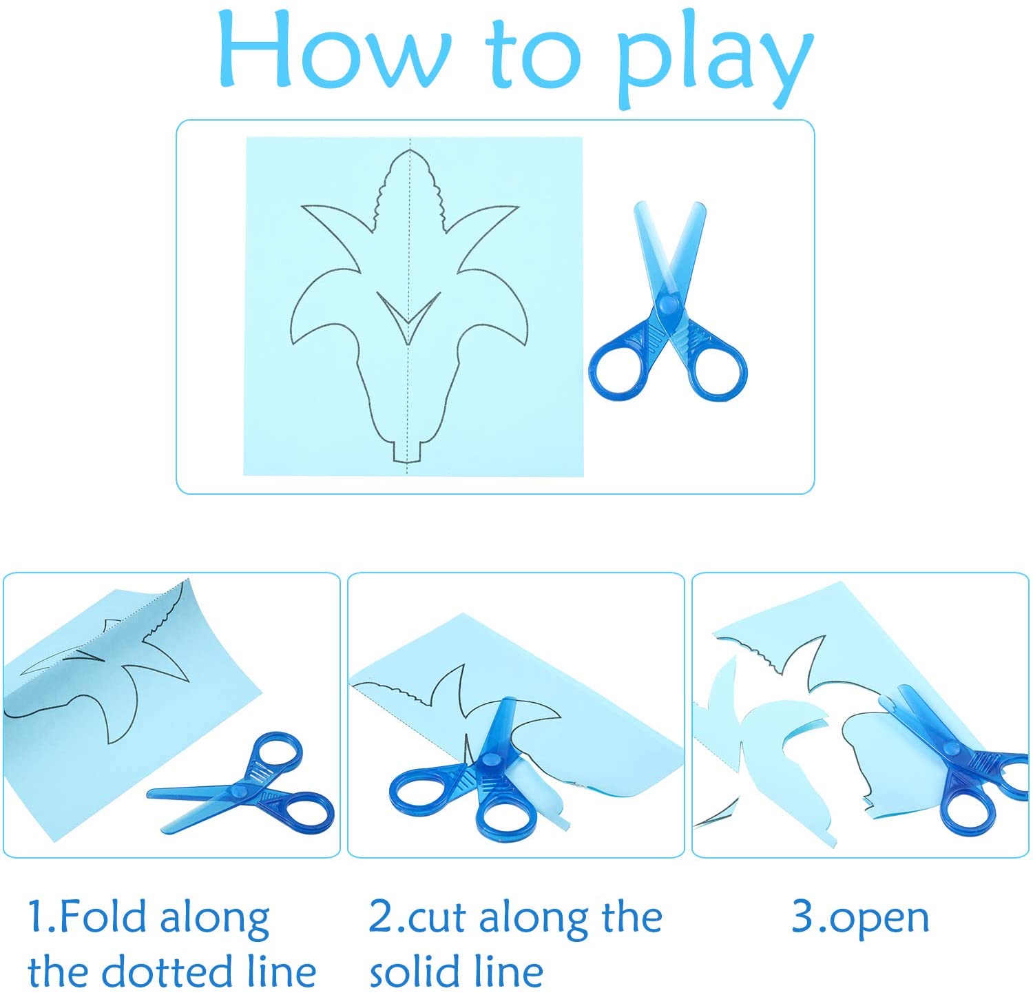 300 Pages Scissor Skills Activity Cutting Paper Scissor Practice Paper ...