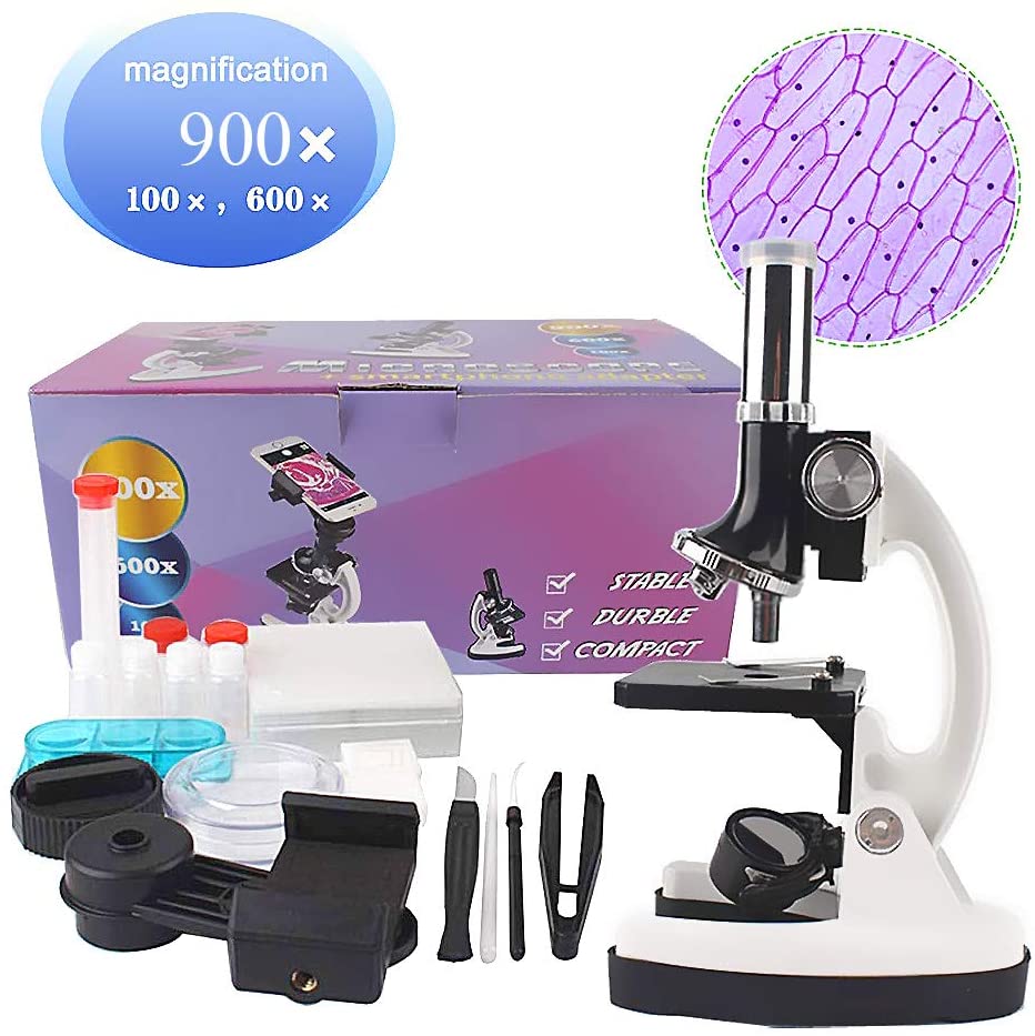 SOLOMARK Kids Microscope 300x 600 x 900 microscope kits for students ...