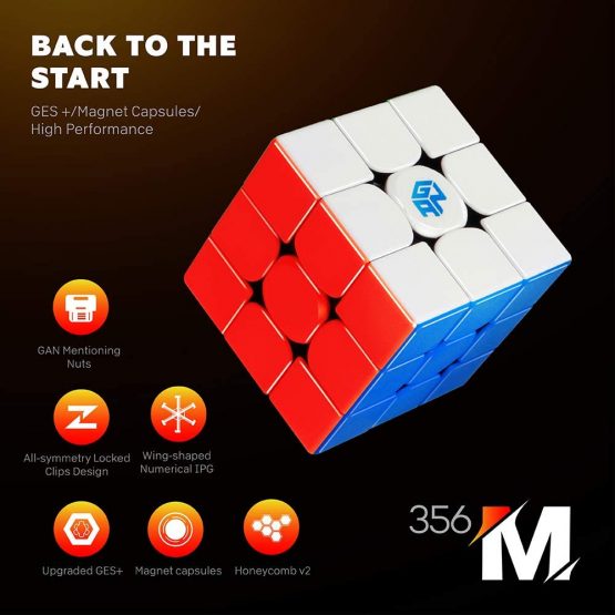 Coogam GAN 356 M 3×3 Stickerless Gans 356M Puzzle Gan356 M 3x3x3 with ...
