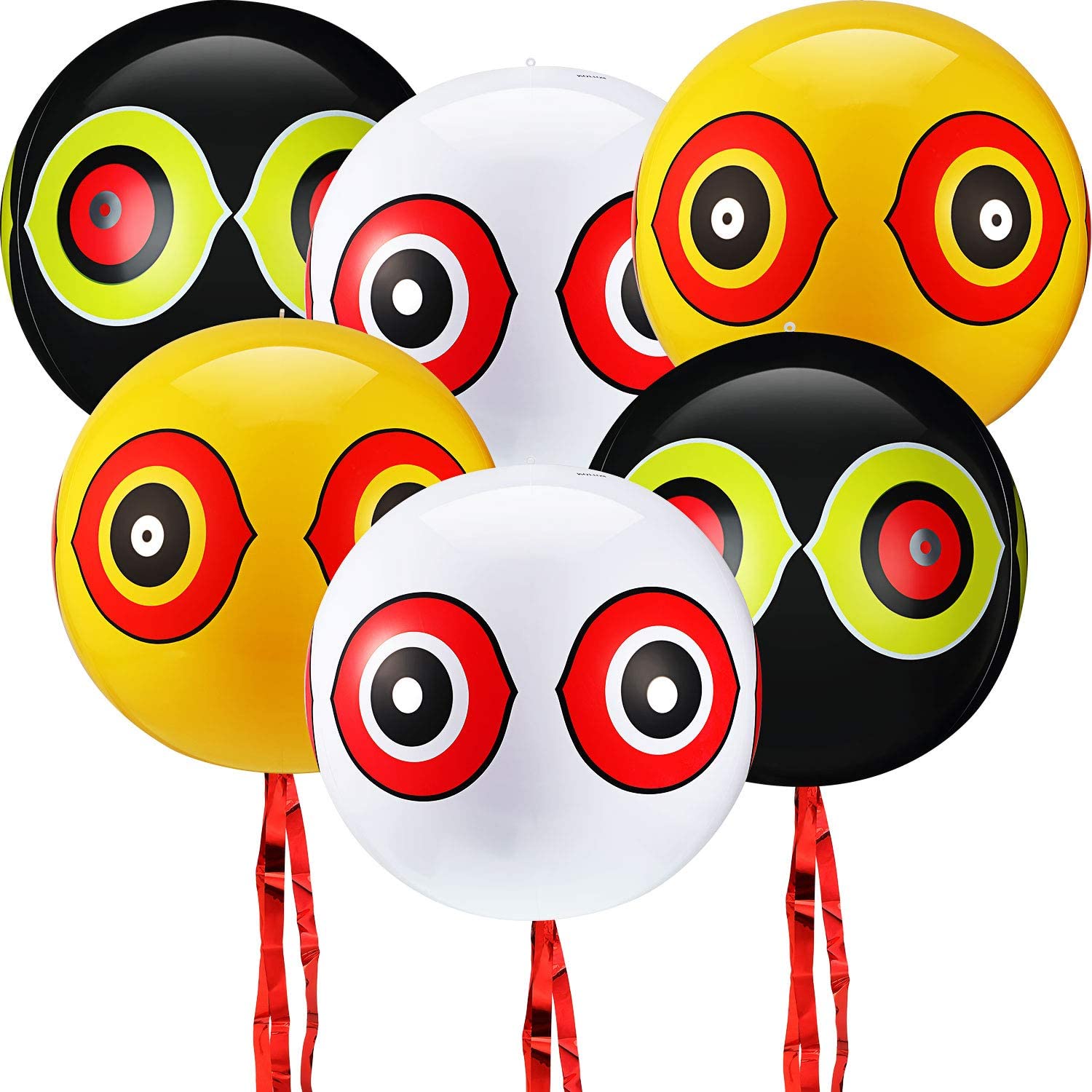 Mudder 6 Pieces Bird Repellent Balloons Scary Bird Eyes Balloons Bird ...
