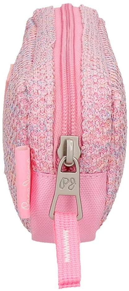 Pepe Jeans Rose Pencil Case Pink 22x7x3 cms Polyester – TopToy