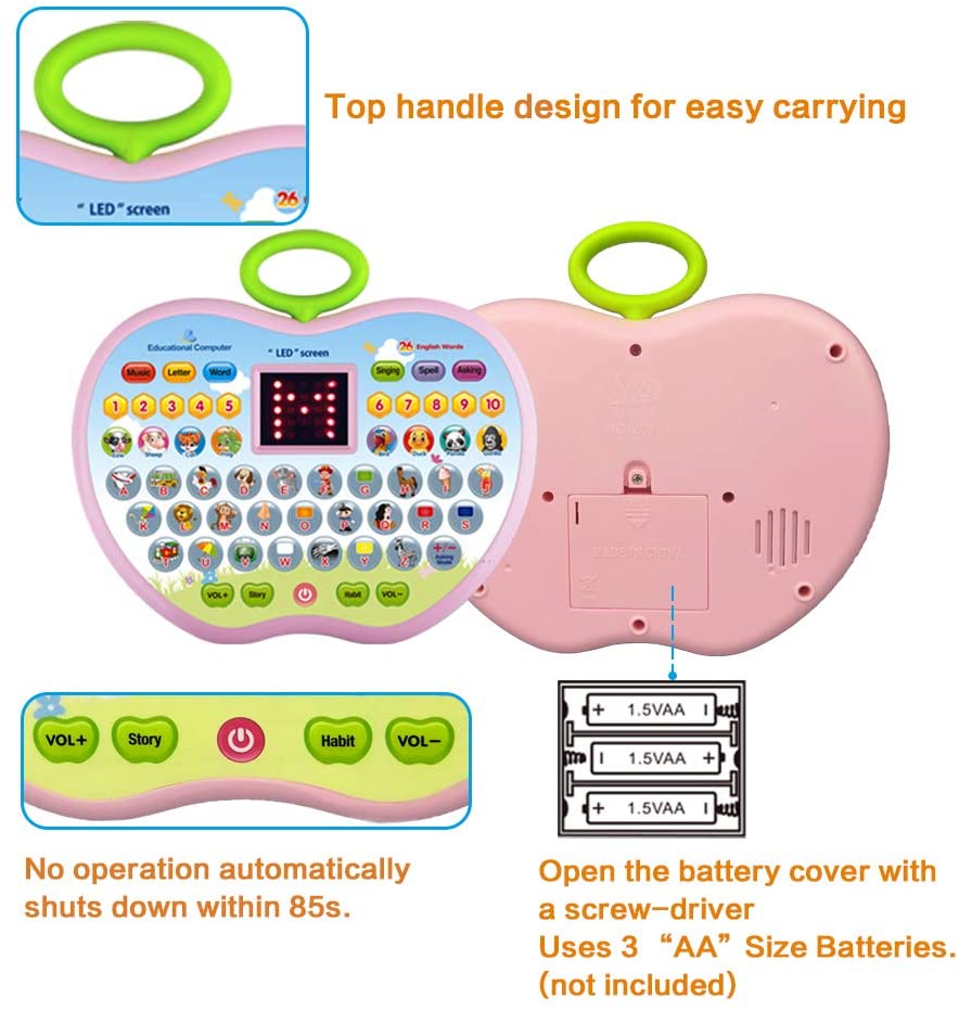 Eala Education Learning Computer Tablet Toy Gift for Kids Girls Boys ...