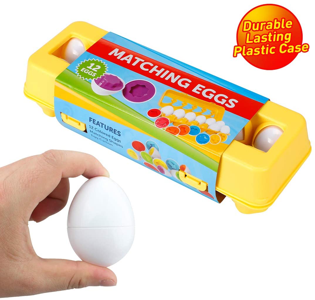EXTSUD Toddler Egg Set Toys, Easter Eggs Smart Capsule, Colour Matching ...