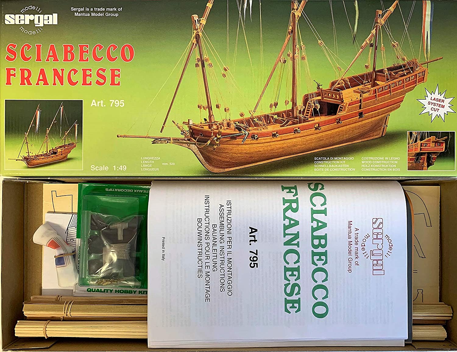 Sergal Model Ship Kit – French Xebec – 16th – 19th Century Fast Vessel ...