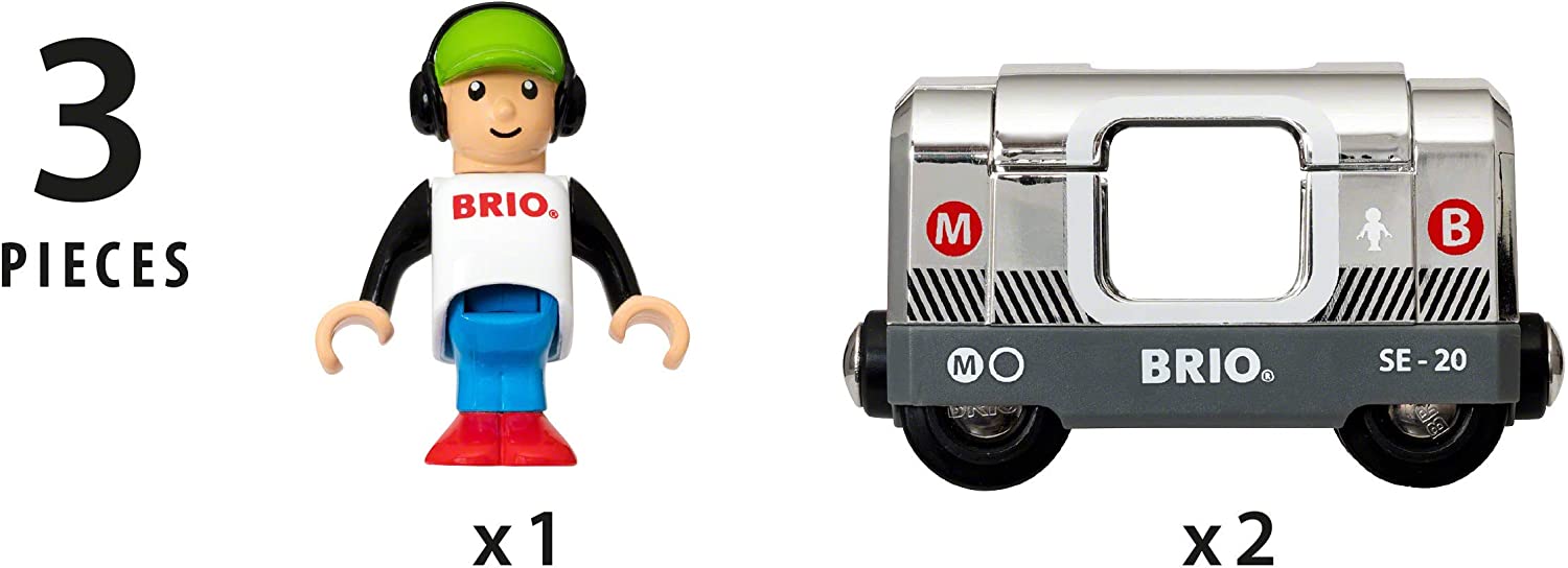 BRIO World Special Edition 2020 Silver Metro Train for Kids Age 3 Years ...