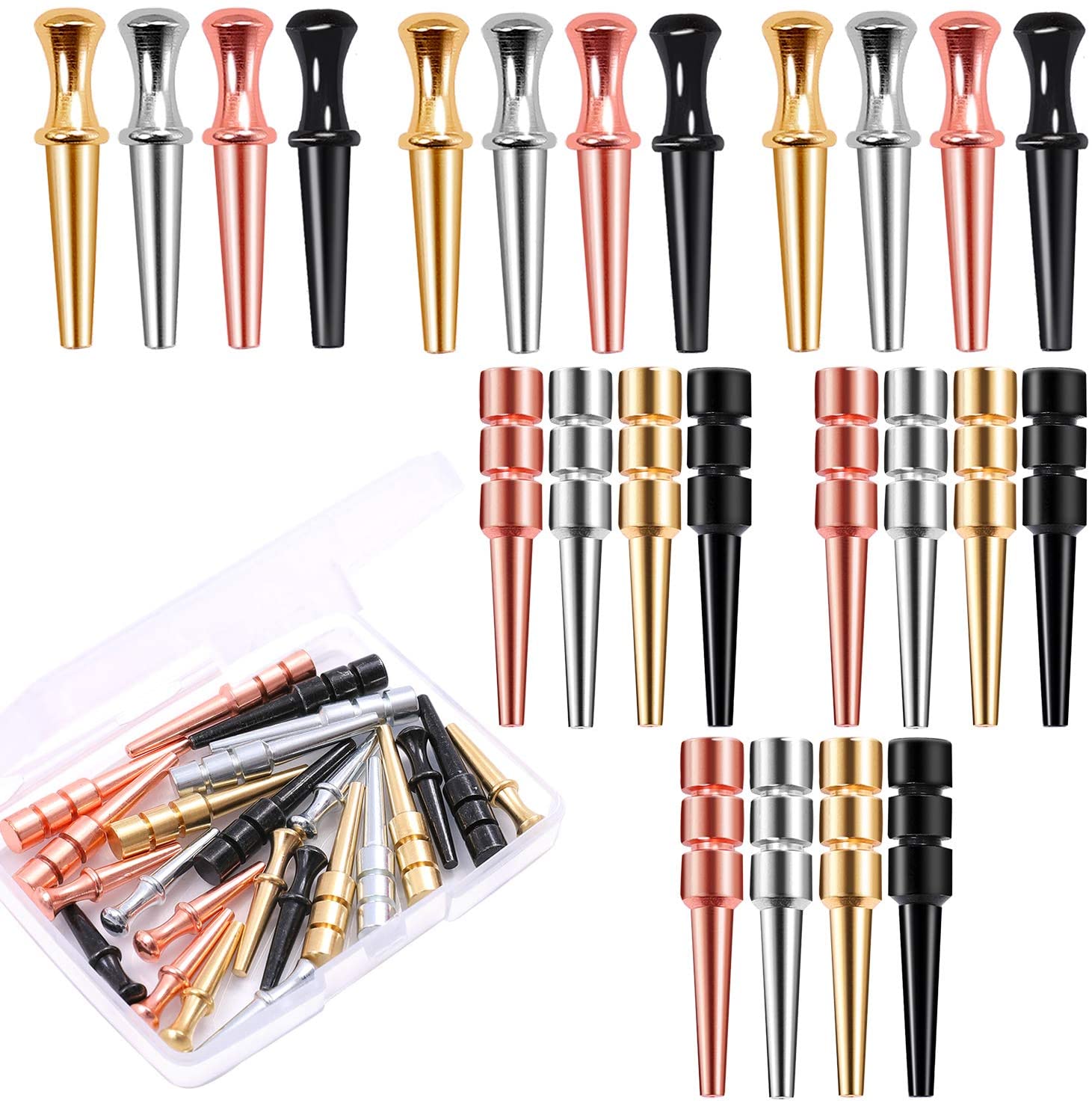 URATOT 24 Pieces Metal Cribbage Pegs Fit 1/ 8 Holes Cribbage Pegs with ...