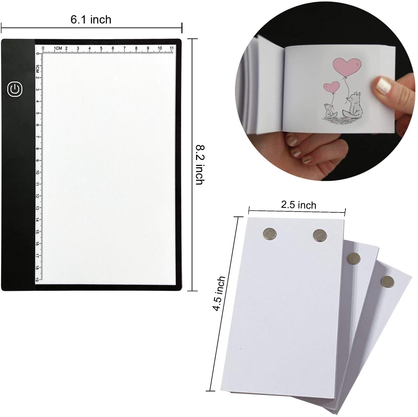 flip Book kit: 270 Sheets Animation Paper with Removable Screws & LED ...