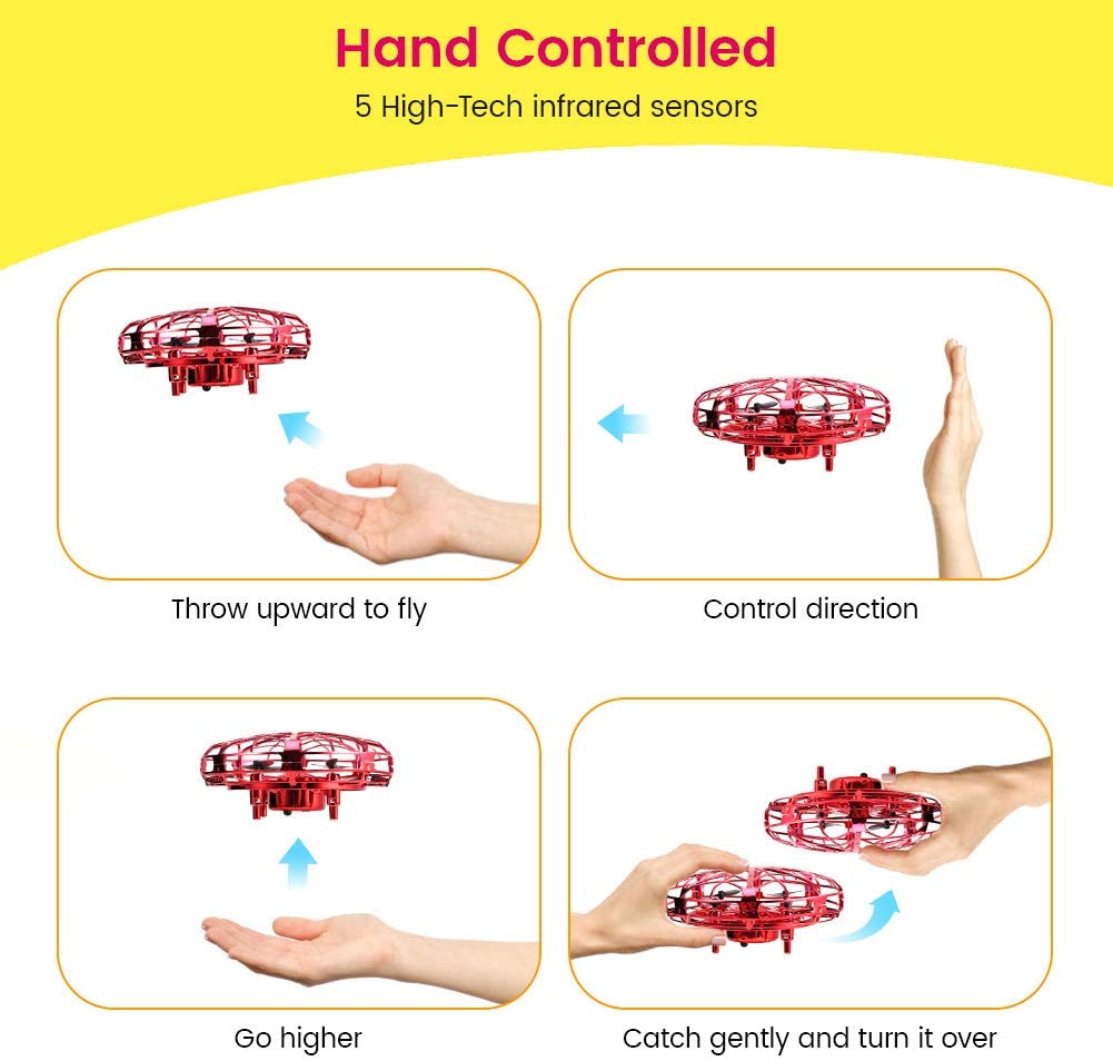 Delicacy Hand Operated Drone for Kids, Hands Free Mini Drones ...
