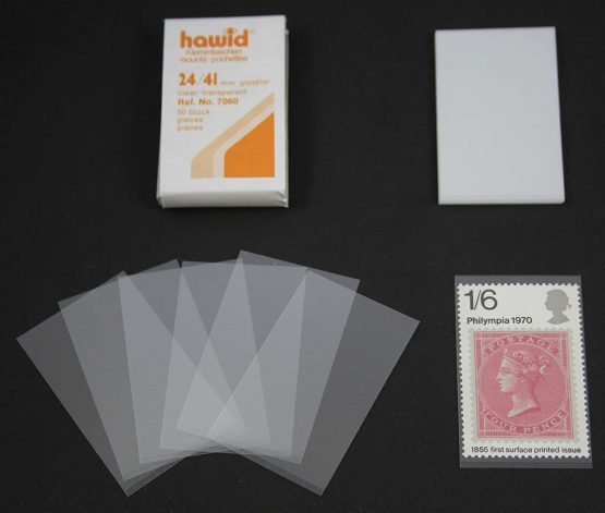 Hawid Stamp Mounts Starter Pack – 7 Different Sizes – Clear – TopToy