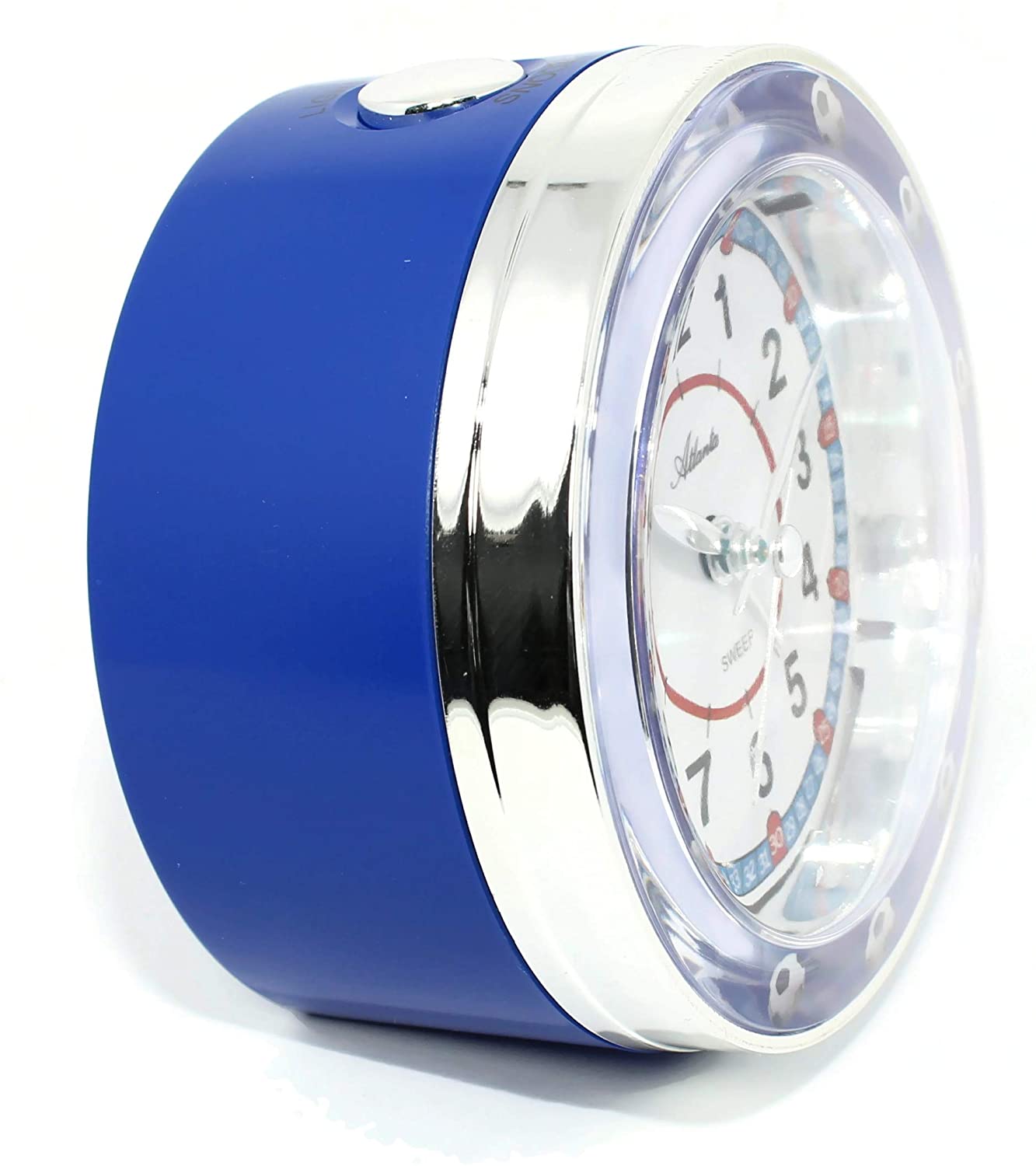 Atlanta Plastic Alarm Clock, Blue, 10 cm – TopToy