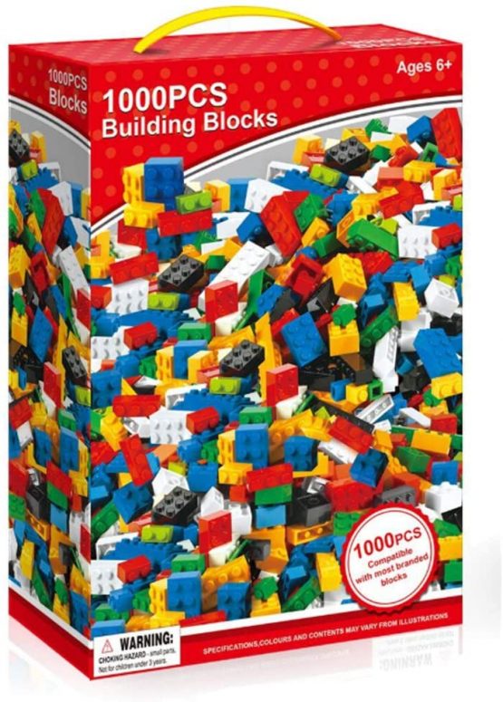 Mofun® 1000 Building Bricks Construction Building Blocks Play Set, 1000 ...