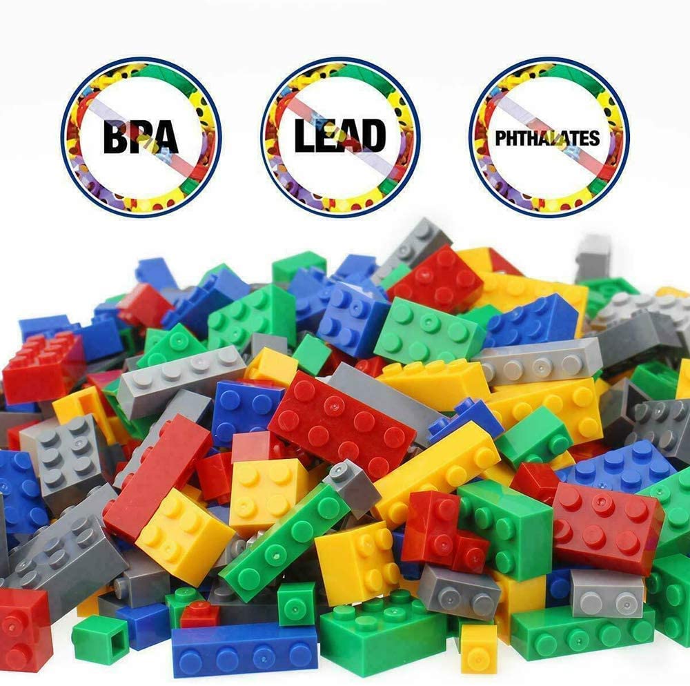Mofun® 1000 Building Bricks Construction Building Blocks Play Set, 1000 ...