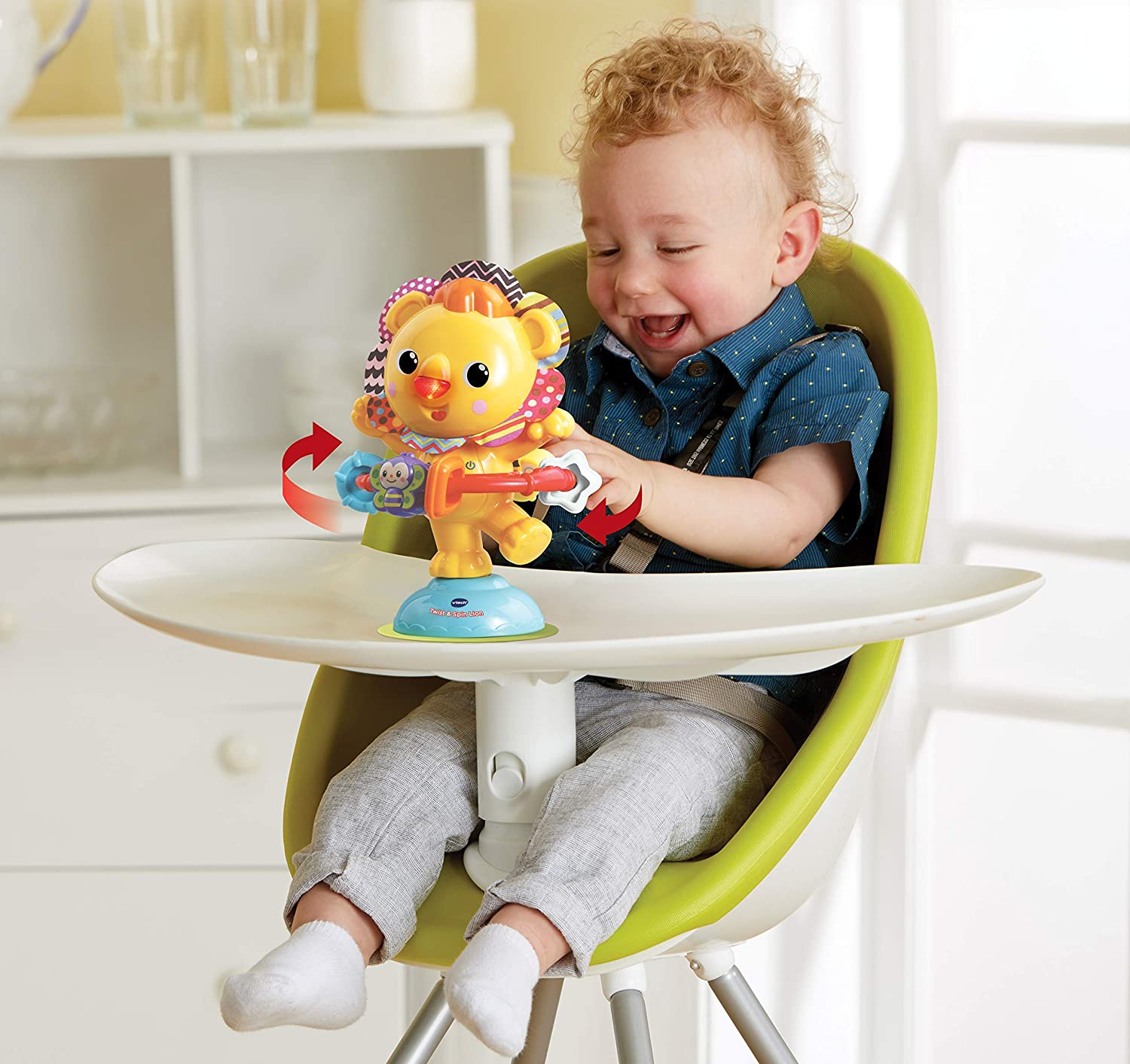 VTech Twist and Spin Lion, Baby Music Toy for Sensory Play, Educational ...