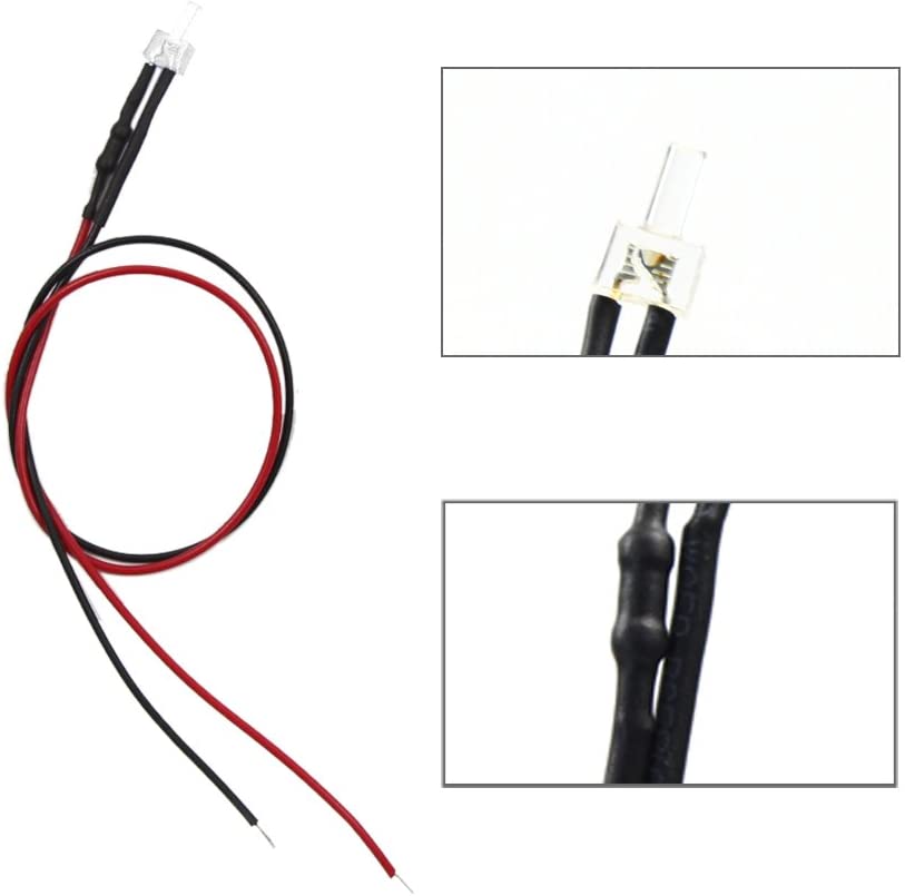 Evemodel L1220WM 20pcs Pre Wired 2mm WARM White Led Lamp Light Set 12V ...