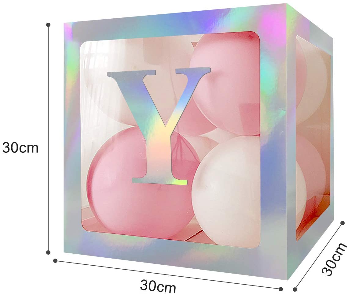 Termichy 4PCS Balloon Boxes for Baby Shower Decorations, Transparent ...