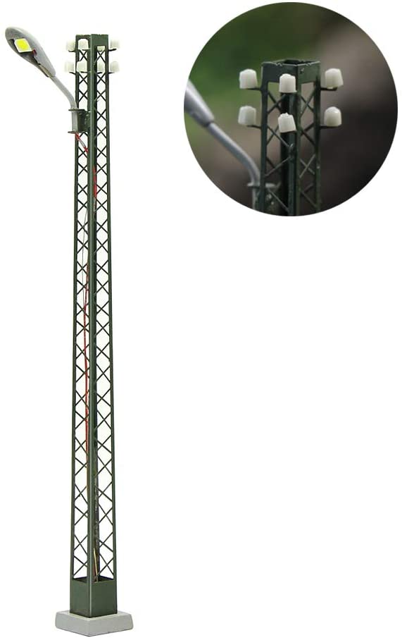 Evemodel 3pcs Model Railway lights Lattice Mast lamp Track light HO ...