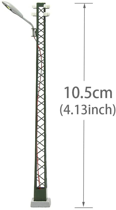 Evemodel 3pcs Model Railway lights Lattice Mast lamp Track light HO ...