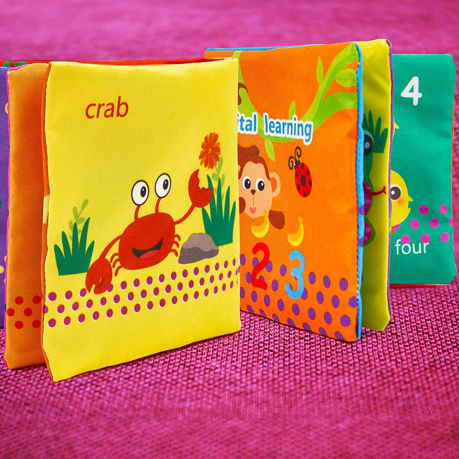 THE TWIDDLERS – 6 Pack Soft Books for Babies, Development Toys – TopToy