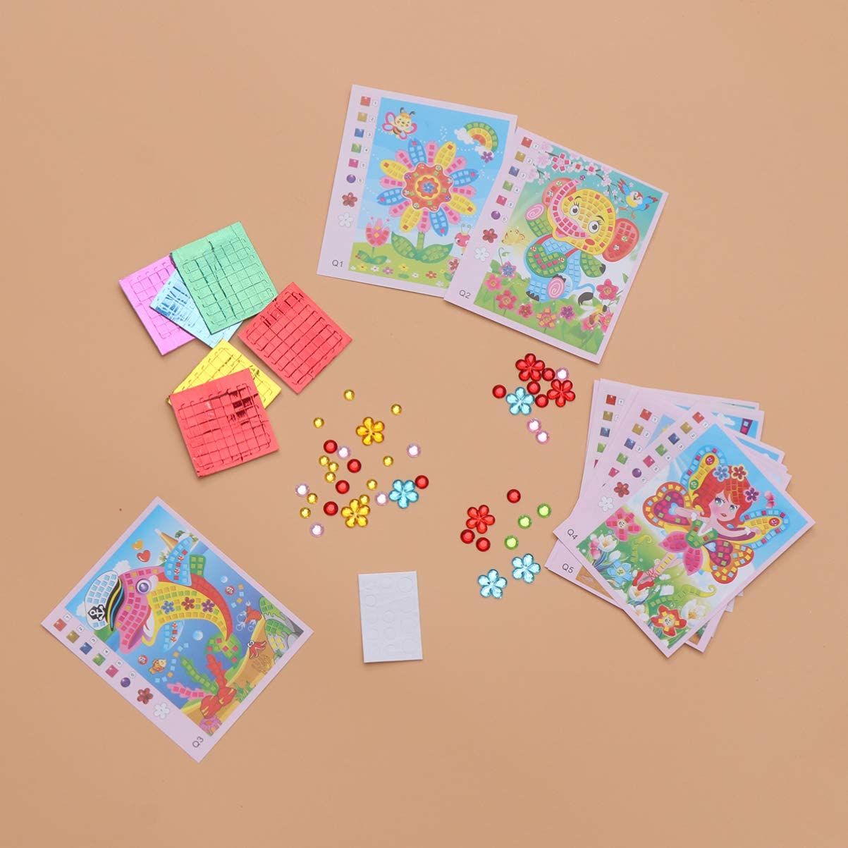 NUOBESTY Mosaic Sticker Art Sticky DIY Handmade Art Kits Christmas New ...