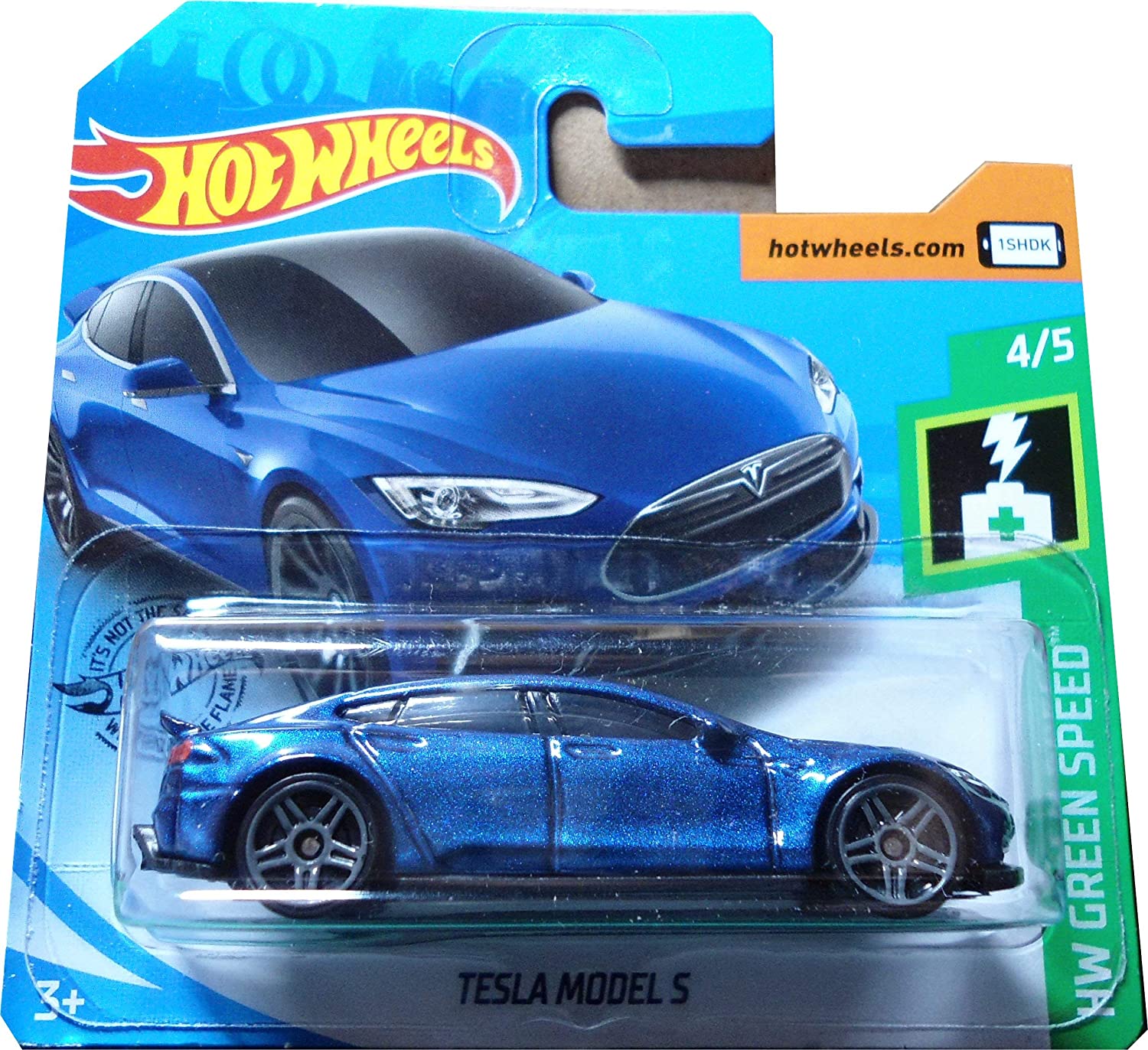 HOT WHEELS – TESLA MODEL S – BLUE – 2019 MODEL – SHORT CARD – VERY RARE ...