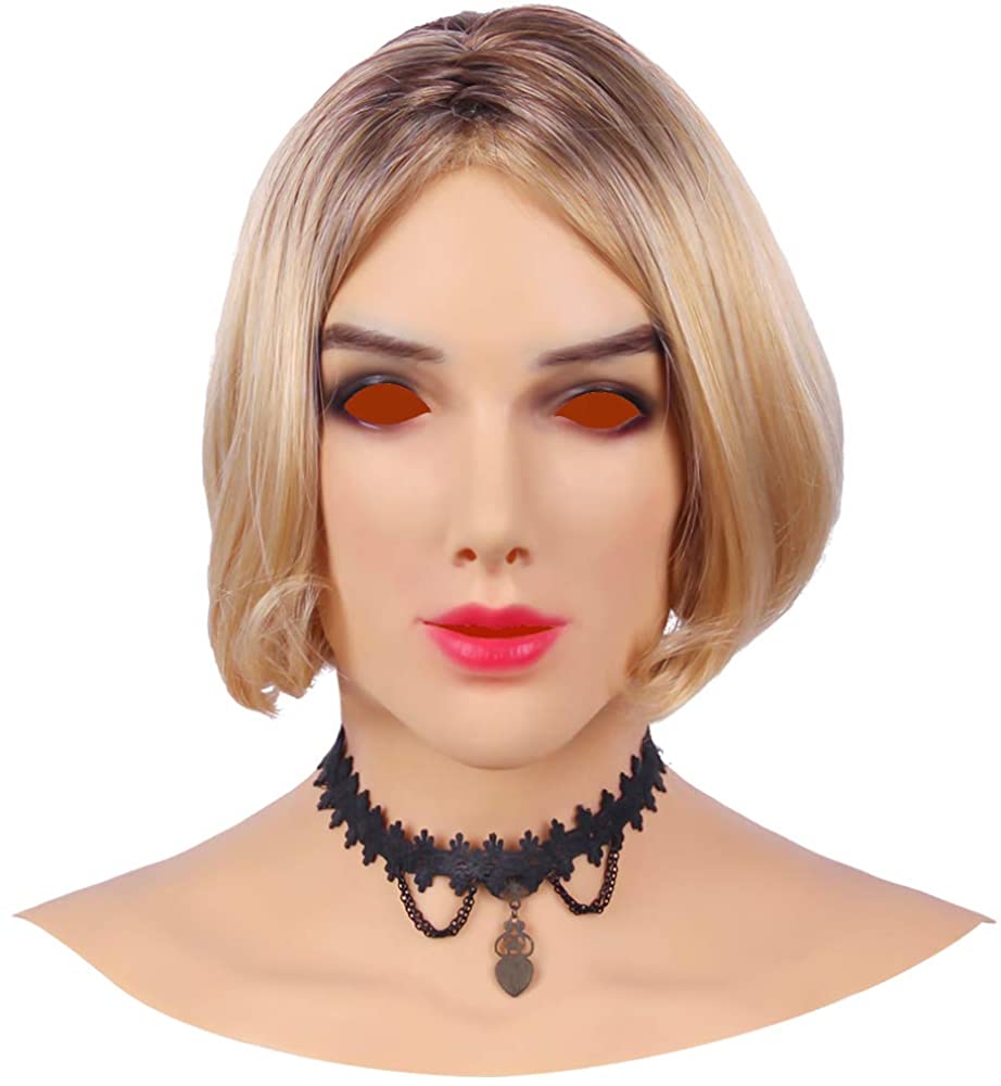 Minaky Silicone Head Mask Realistic Hand-Made Female Face for ...