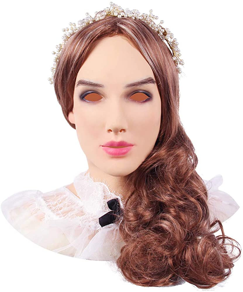 Minaky Silicone Head Mask Realistic Hand-Made Female Face for ...