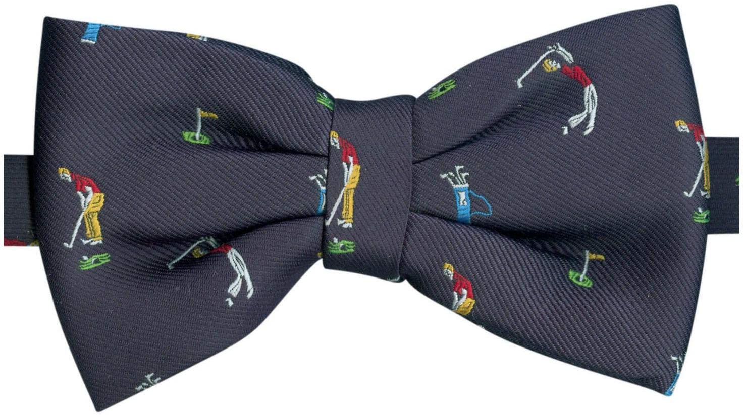 Farm Cottage Brands Luxury woven golf BOW tie with Golfers taking the ...