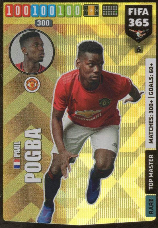 Panini ADRENALYN XL FIFA 365 2020 PAUL POGBA TOP MASTER CARD ...