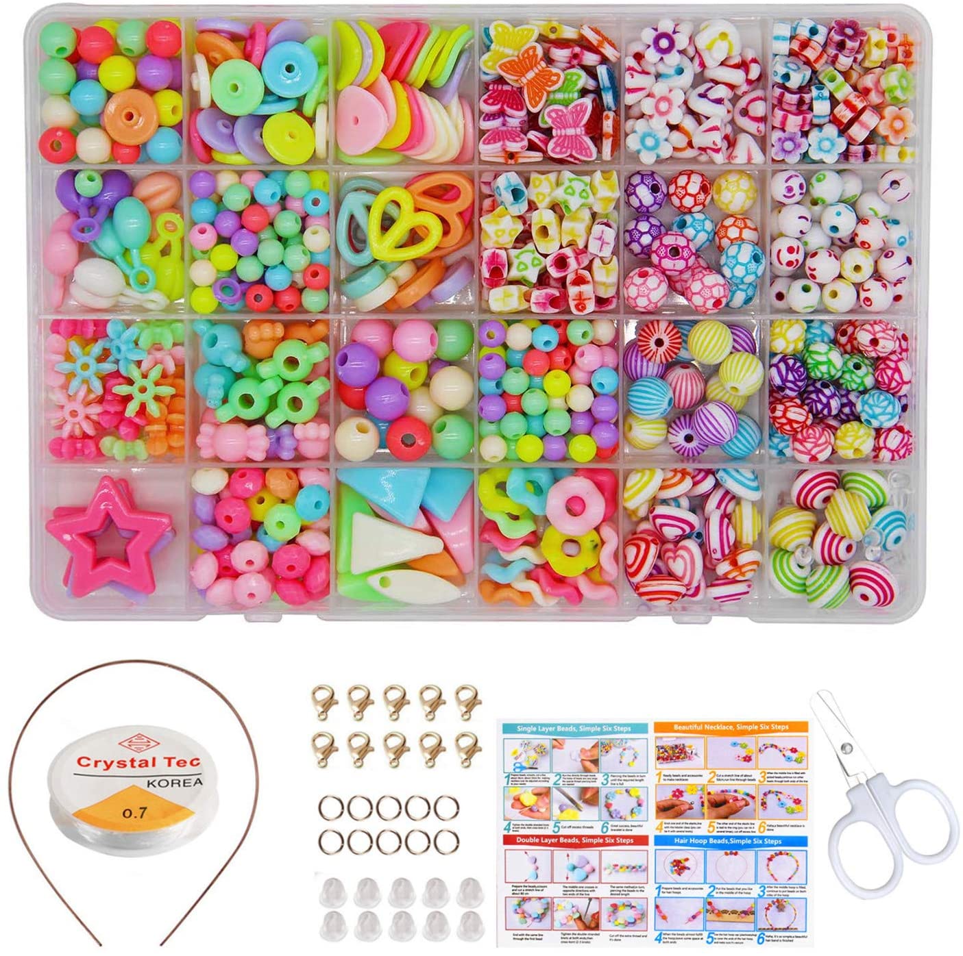 Topways® Children DIY Bead Set, DIY Pop Beads for Kids Bead Necklace ...