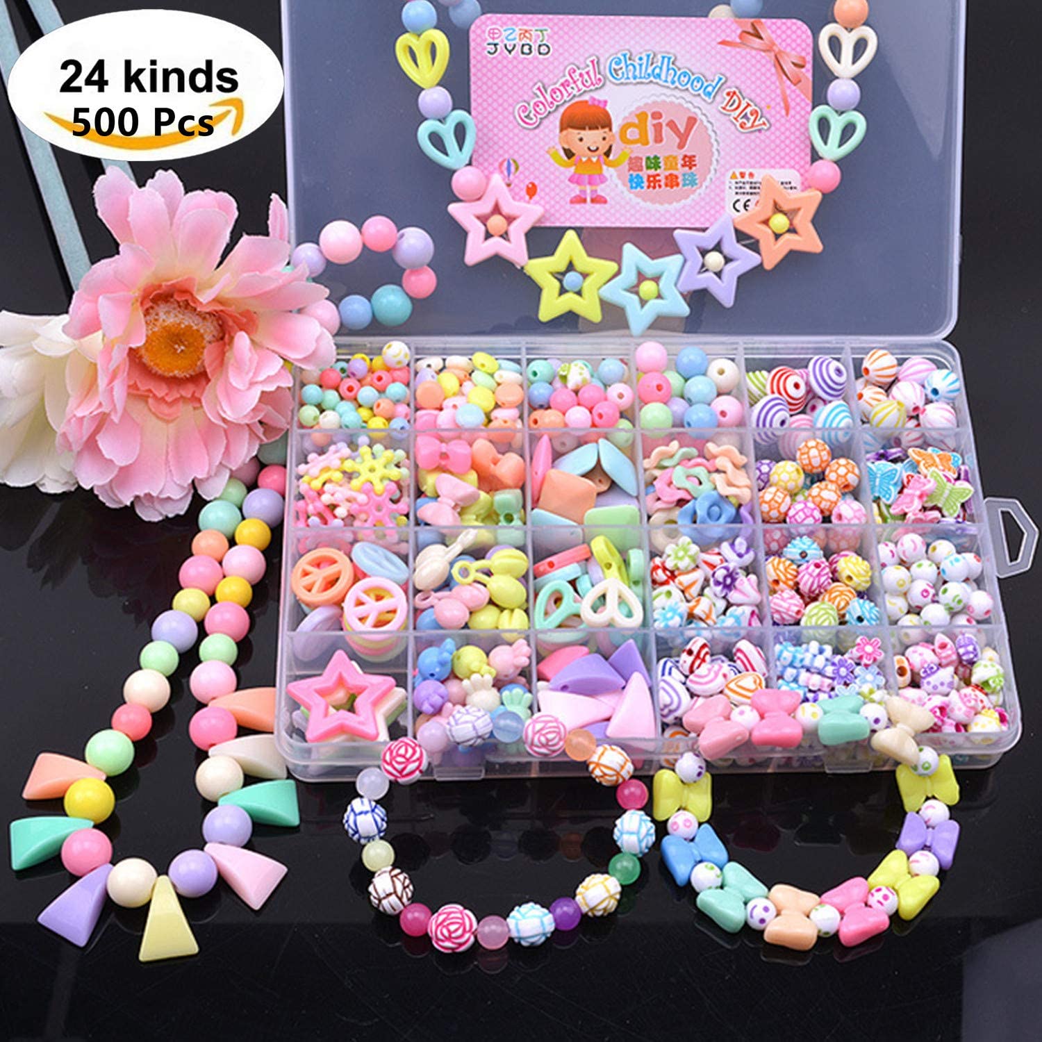 Topways® Children DIY Bead Set, DIY Pop Beads for Kids Bead Necklace ...