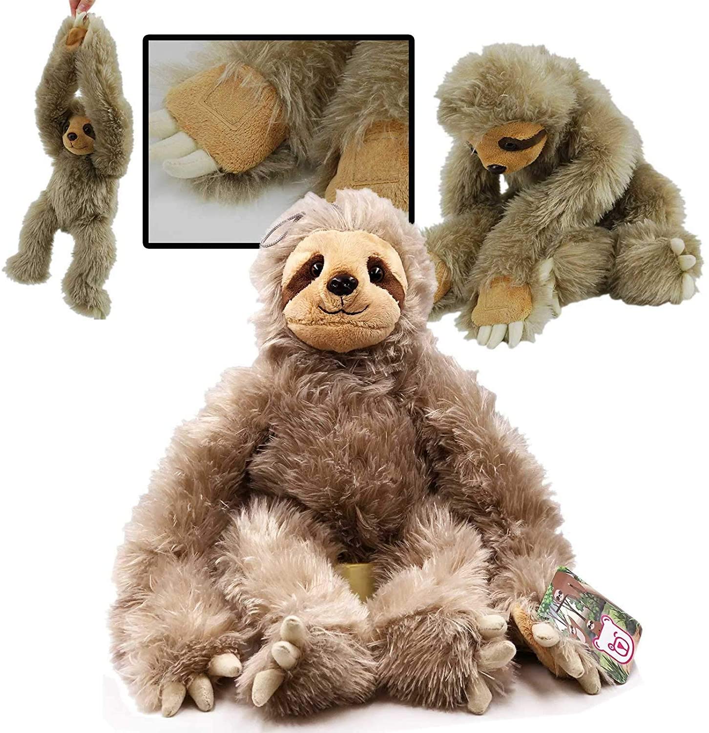 Juniortoys Sloth Stuffed Toy Extra Cuddly with Klettarmen 50cm – TopToy
