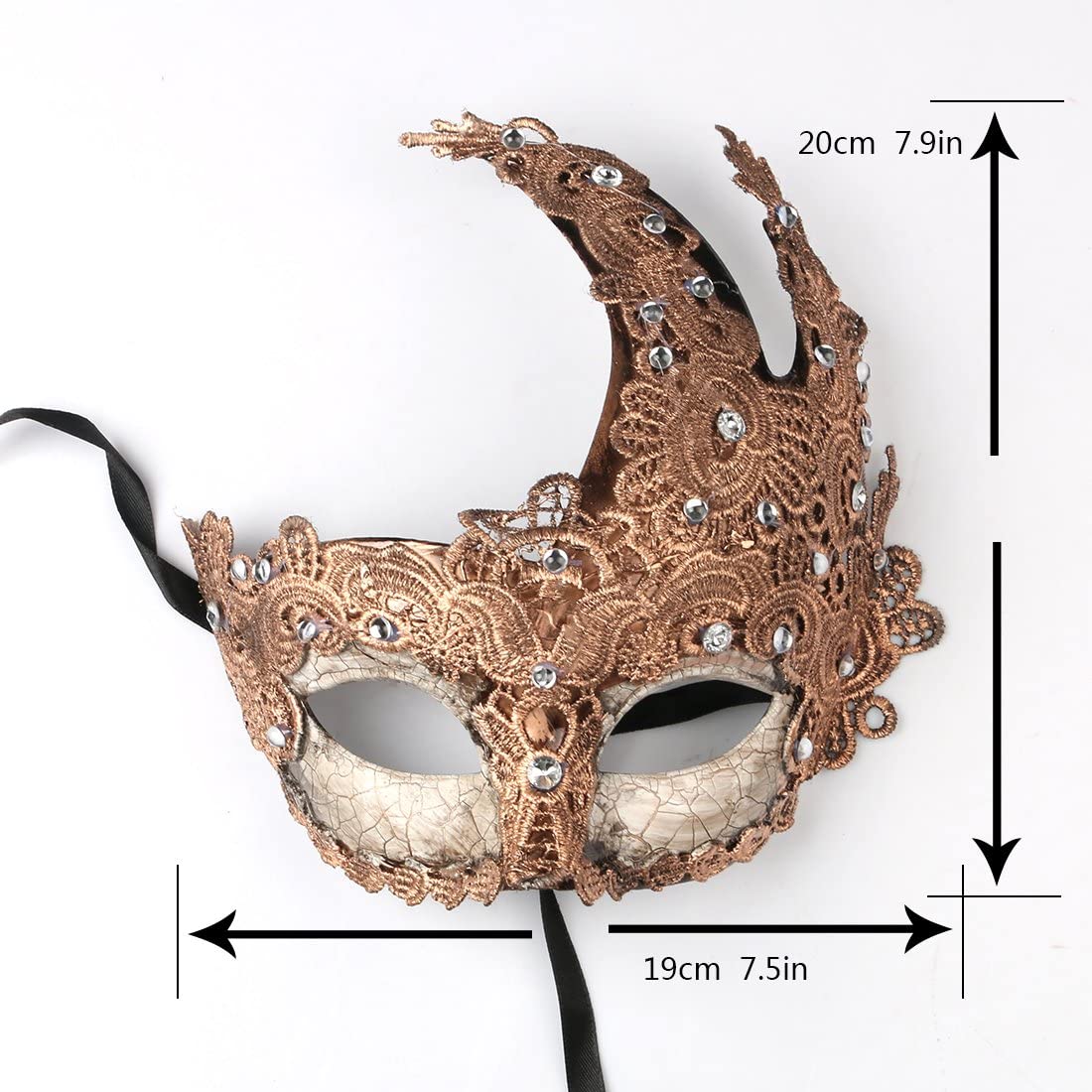 YU FENG 2 Pack Venetian Masquerade Mask for Couples, Mardi Gras Prom ...