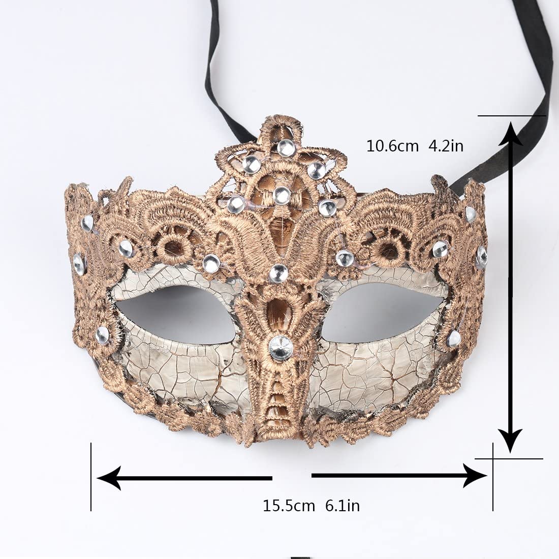 YU FENG 2 Pack Venetian Masquerade Mask for Couples, Mardi Gras Prom ...