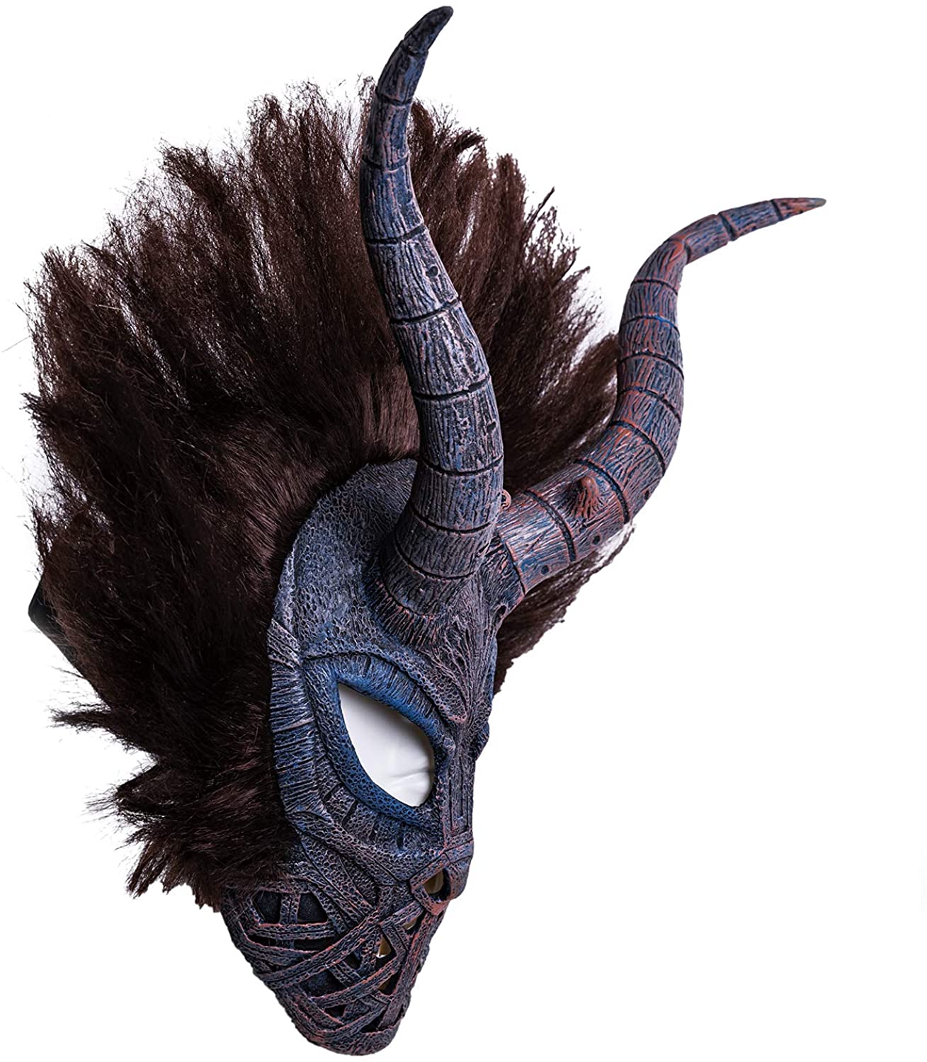 Killmonger Mask with Brown Wig Halloween Cosplay Costume Latex Headgear ...