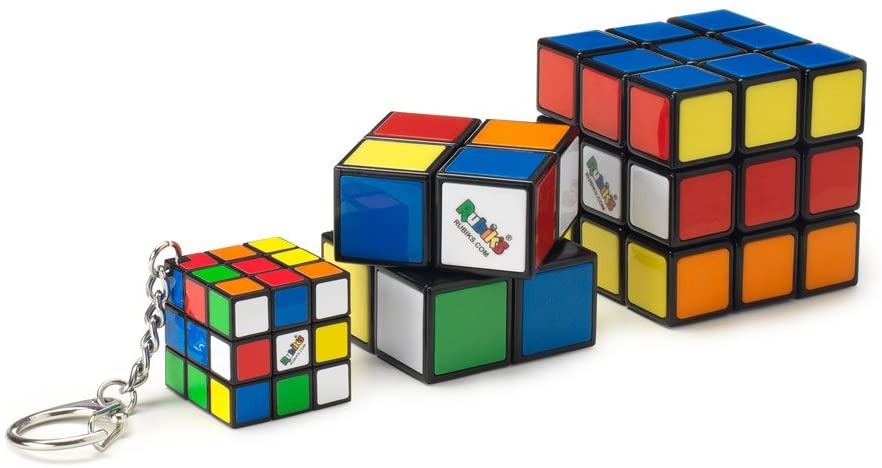 Rubik’s Cube Family Trio | Original 3×3 Cube, 2×2 Cube & 3×3 Keyring ...