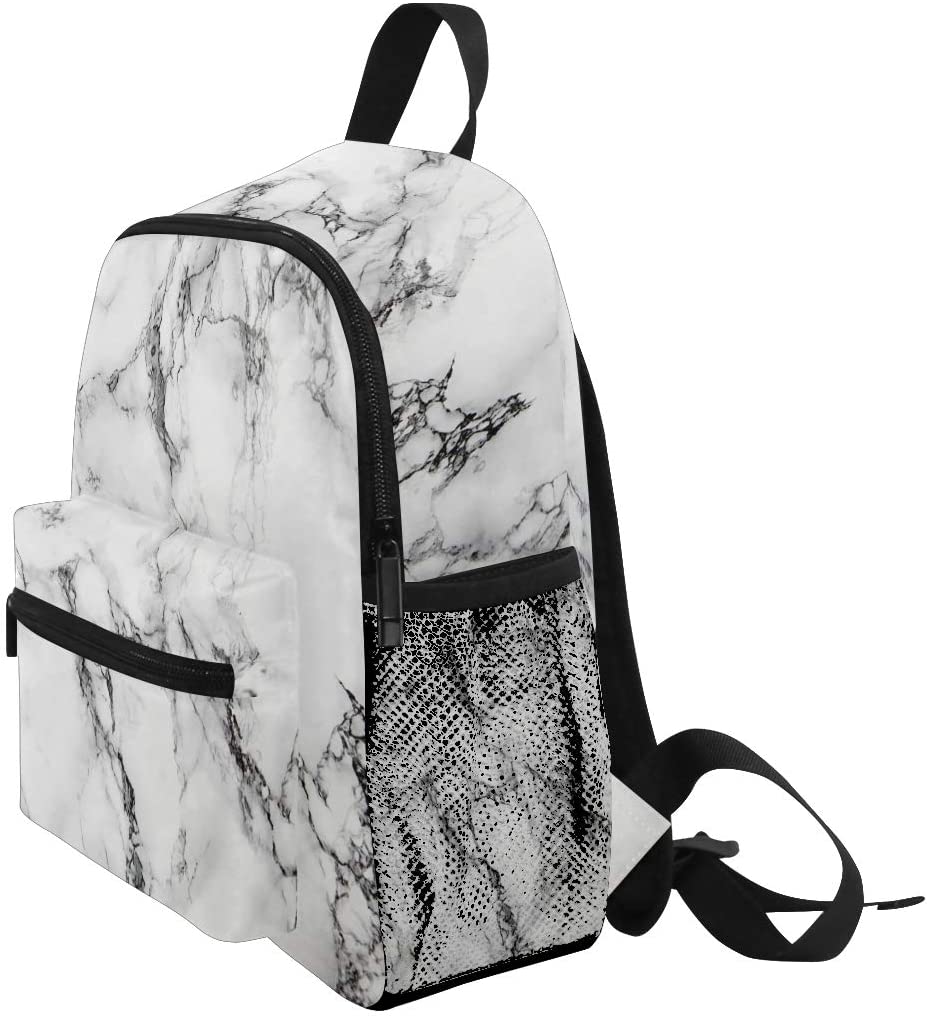 Mini Marble Backpack for Girls White Marble Stone Kids Preschool ...