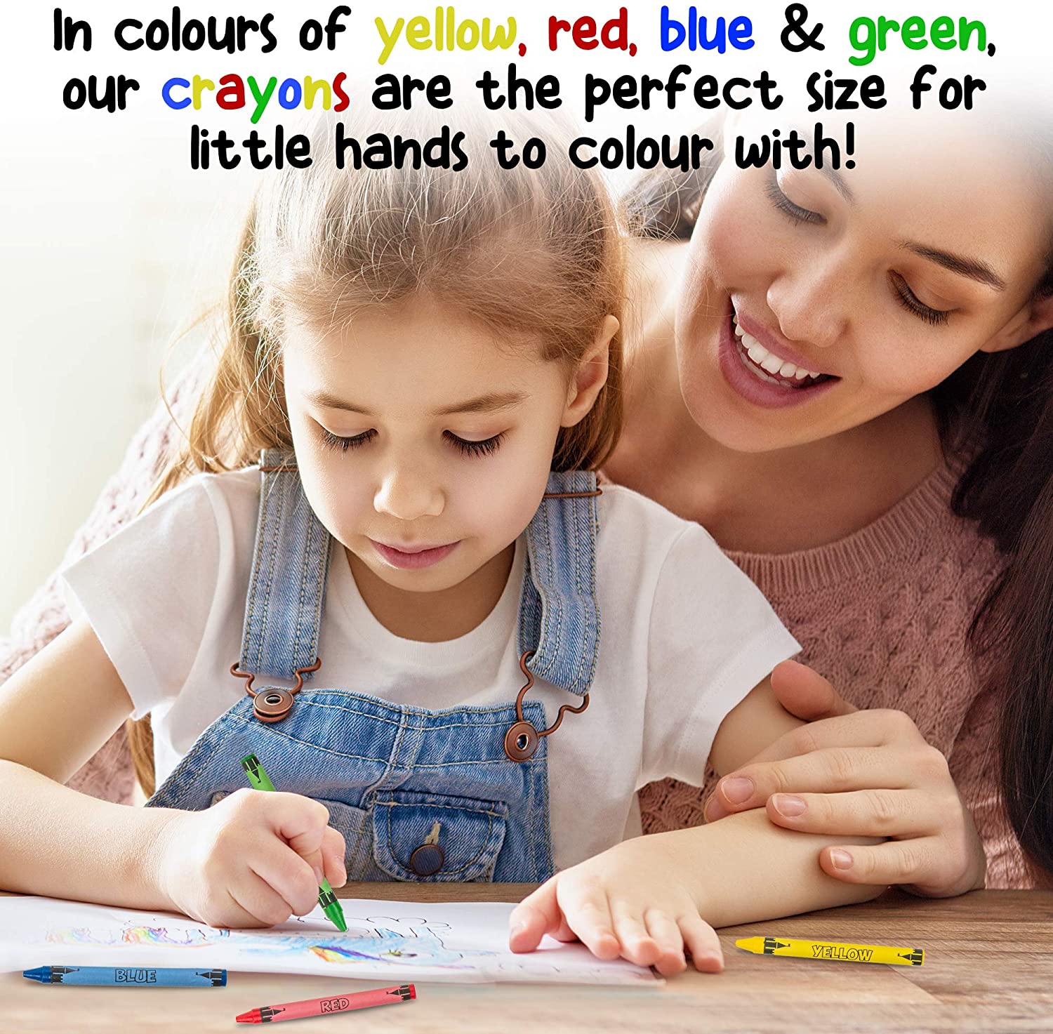 THE TWIDDLERS – 50 Boxes of Mixed Coloured Wax Crayons – 4 Crayons per ...