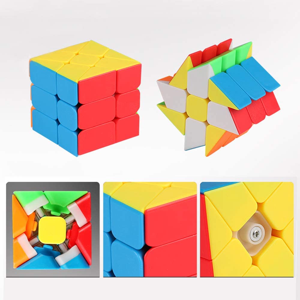 HJXDtech Speed Cube Set 2×2 3×3 4×4 Mirror wheel Cube Pyramid Cube ...