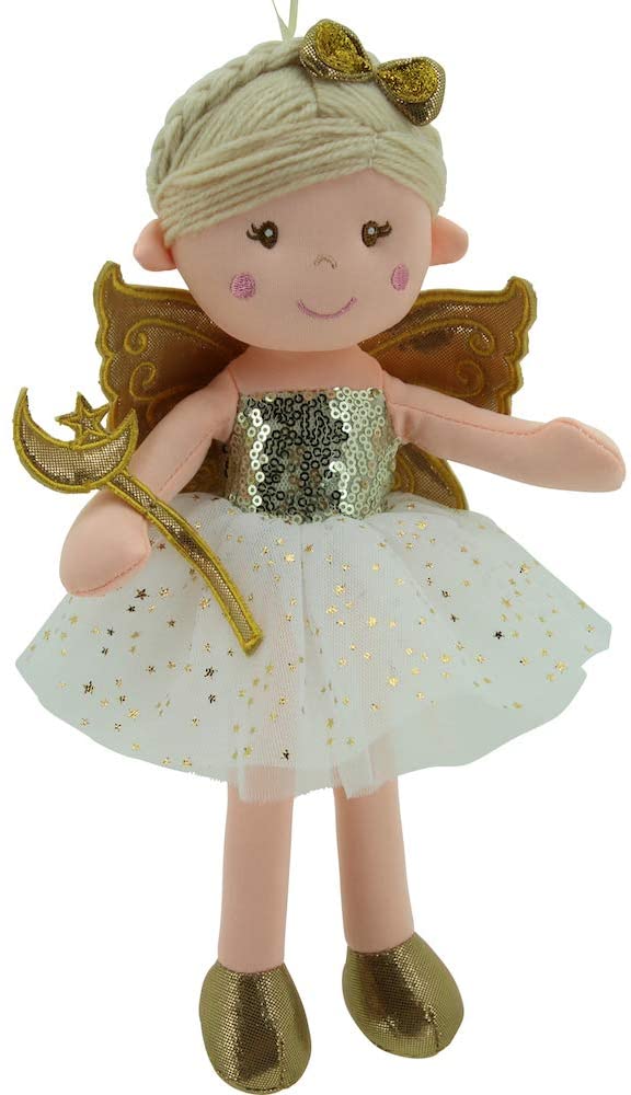 Sweety Toys 11742 Rag Doll Fairy Plush Toy Princess 30 cm Gold – TopToy