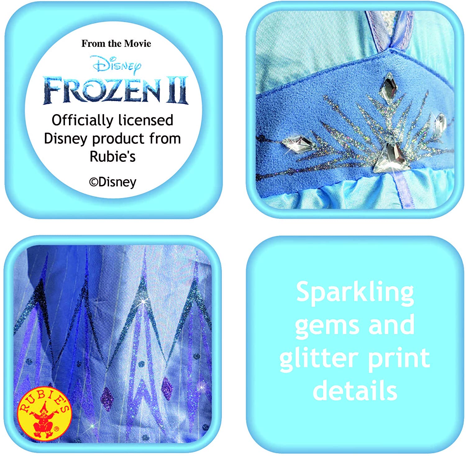 Rubie’s Official Disney Frozen 2, Elsa Deluxe Ladies Dress, Adults ...