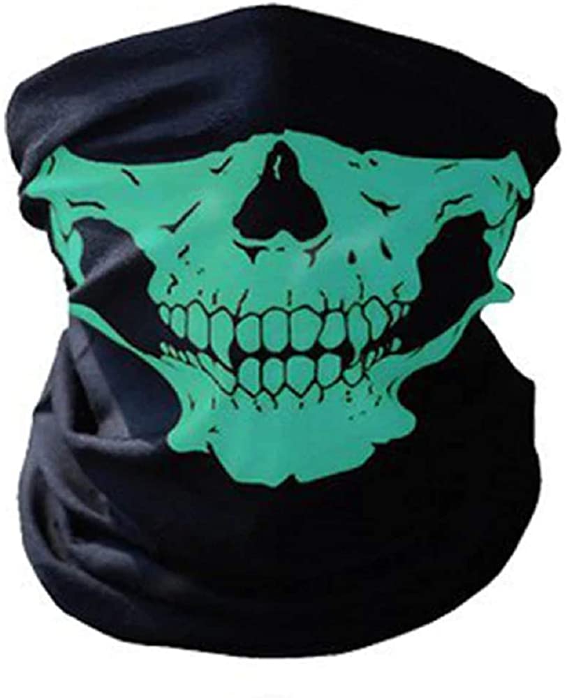 Skull balaclava – half face – motorcyclist – cyclist – sports – stretch ...