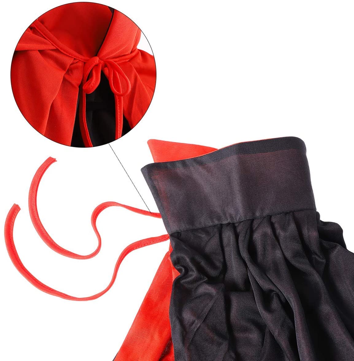 Hook Vampire Cape Halloween Red Black Cape Adult Kids Dracula Magician ...