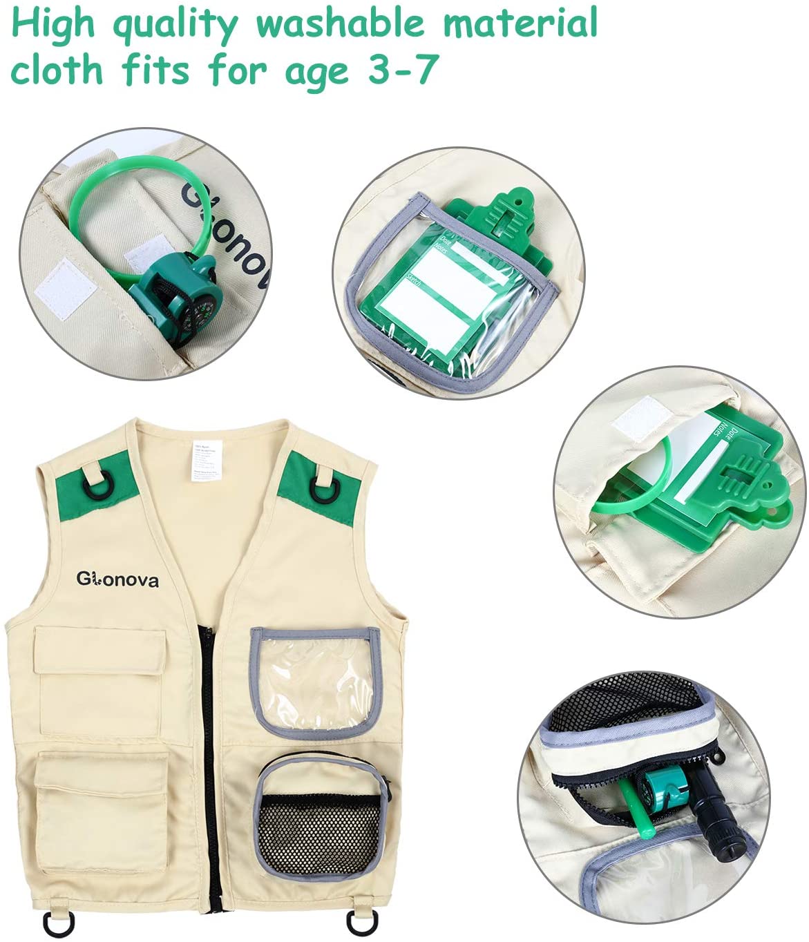 Glonova Kids Explorer Kit for Boys Girls, Adventure Exploration Kit ...