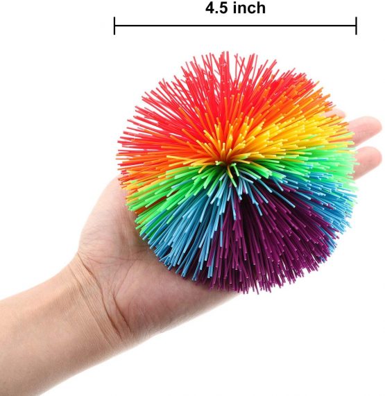 Monkey Stringy Balls Sensory Fidget Stringy Balls Soft Rainbow Pom ...