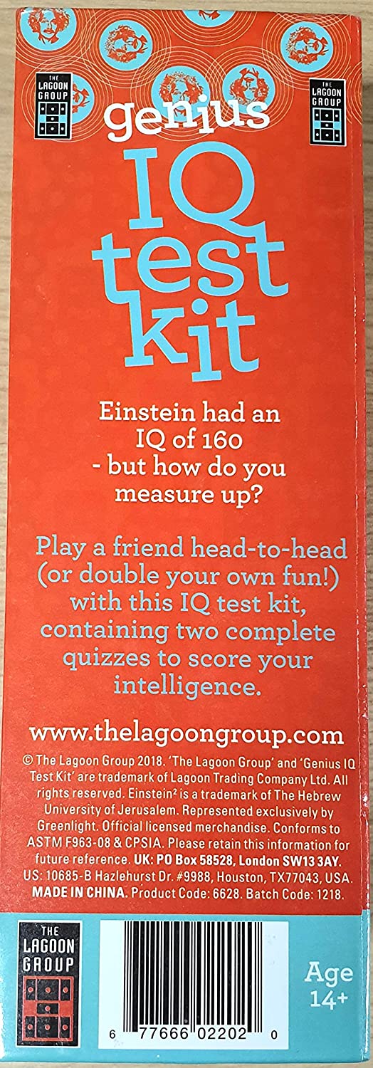 The Lagoon Group 6628 Einstein² Genius IQ Test Kit, Multi – TopToy