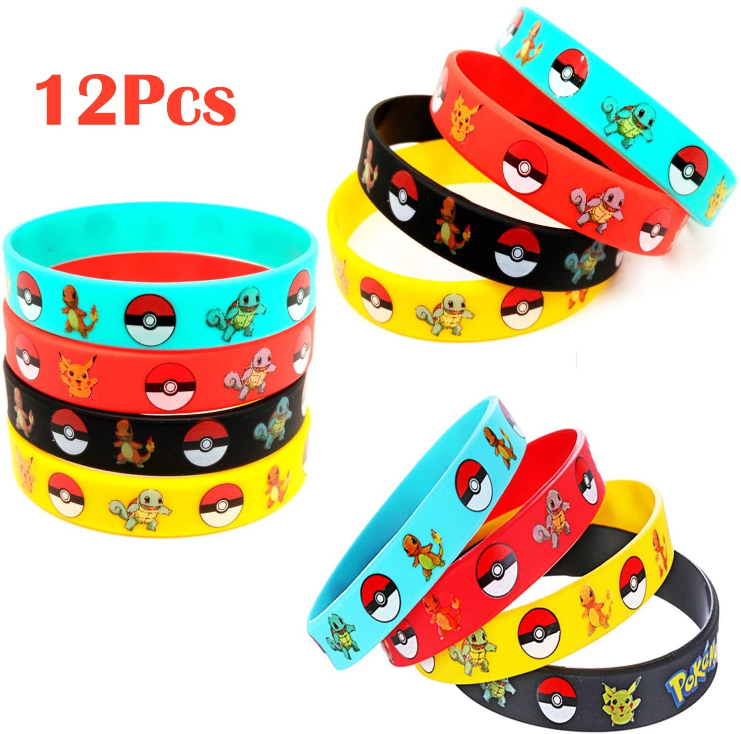 OMZGXGOD – 24 Pokemon Pikachu Mini Action Figures + 12 Pokemon ...